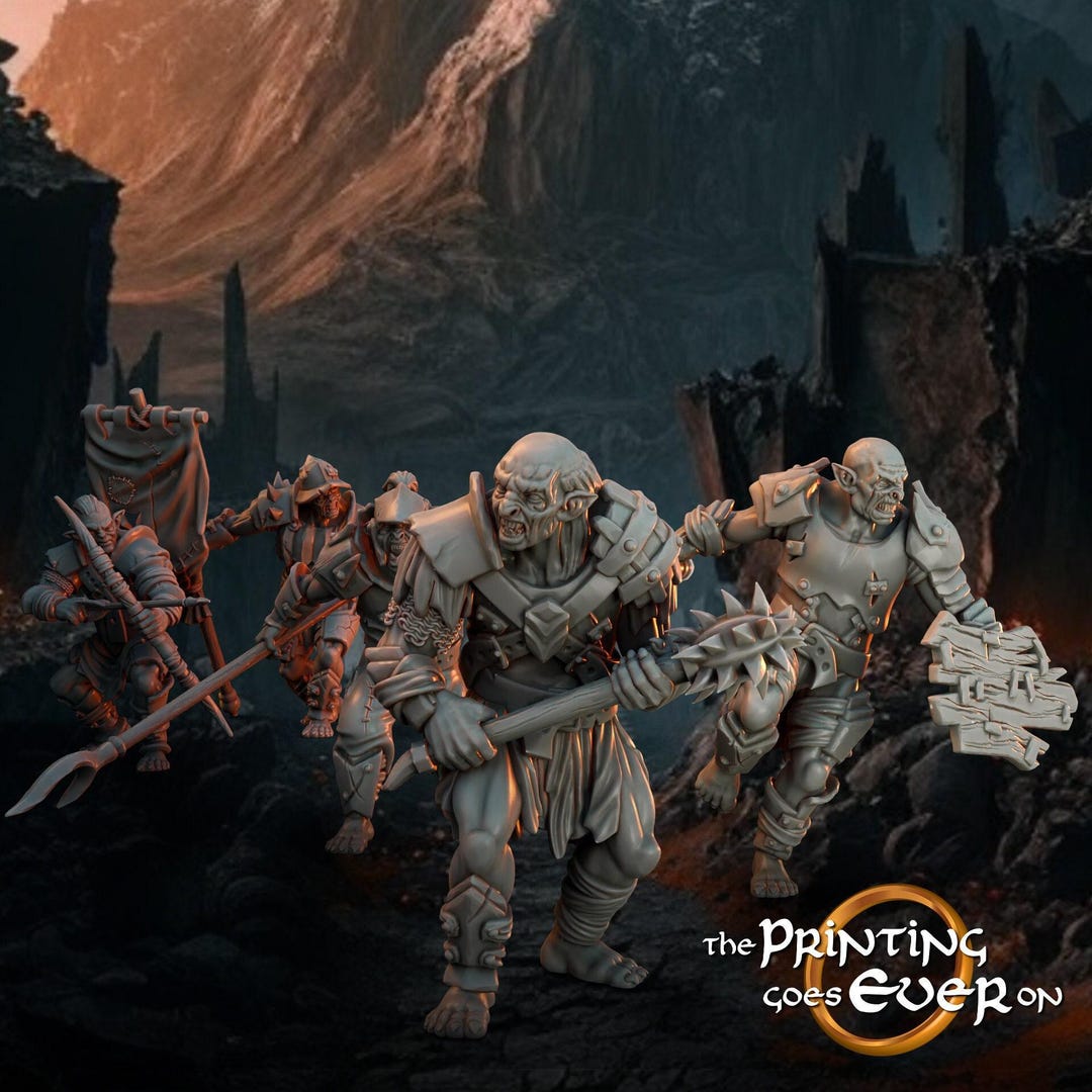 D&D Orc Pillager Tribe | RPG Model | Assault Orcs | by the Printing ...