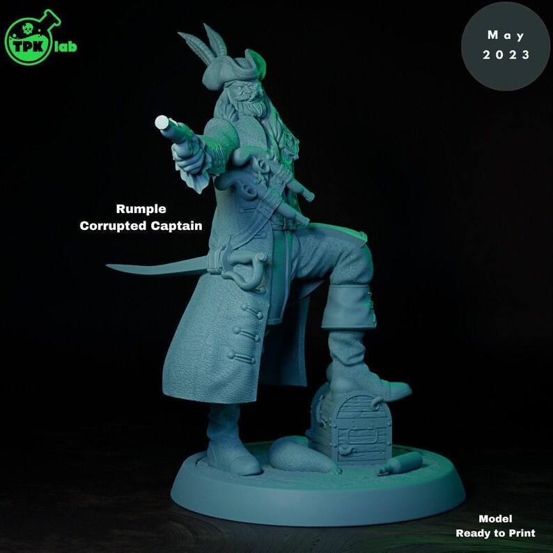 D&D Corrupted Pirate Captain | RPG Model | Rumple, Corrupted Captain ...