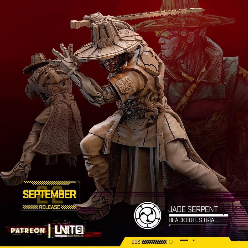 Cyberpunk Japanese Cyber-samurai | RPG Model | Jade Serpent by Unit9 ...