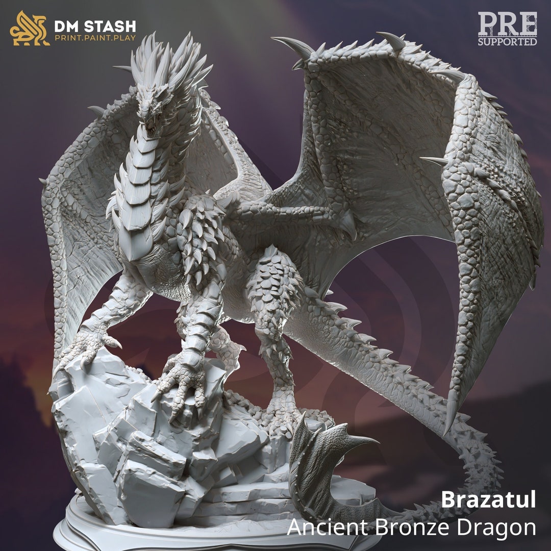 D&D Ancient Bronze Dragon RPG Model Brazatul Ancient Bronze Dragon by ...