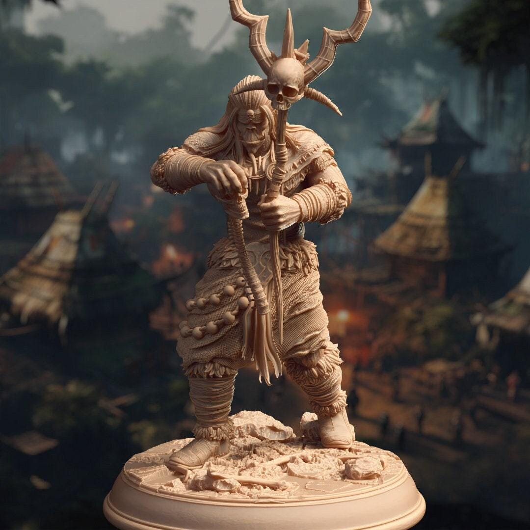 D&D Orc Tribal Necromancer RPG Model Jugak'thar Tribal Orcs by DM Stash ...