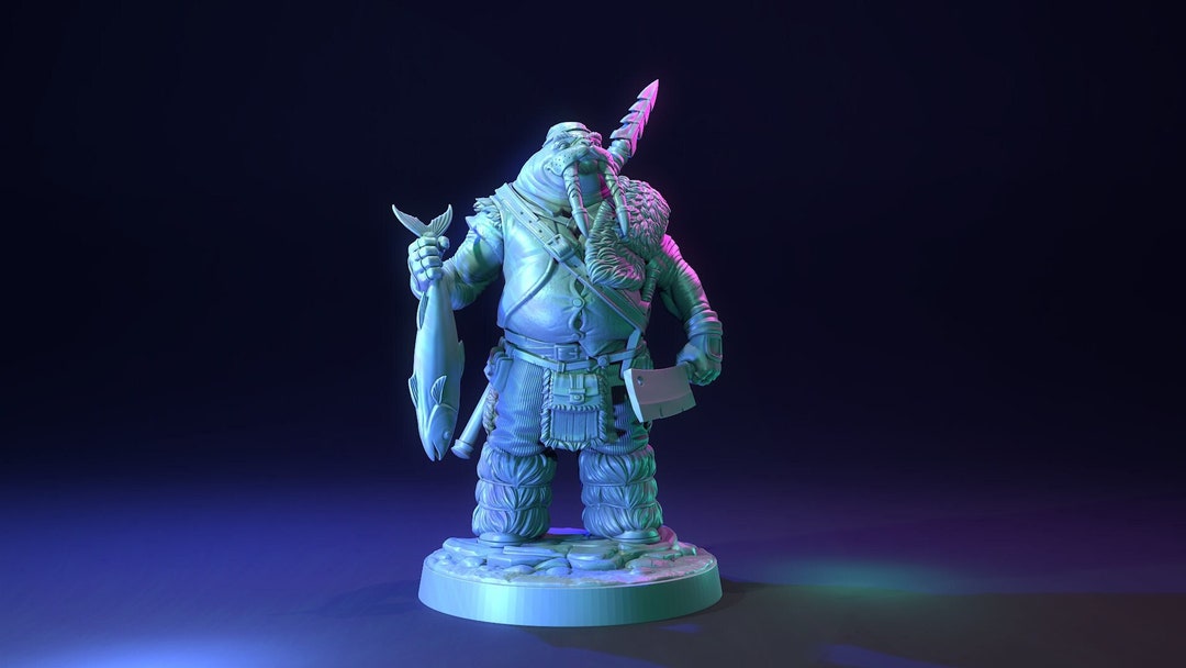 D&D Walrus / Humanoid RPG Model Walrus Man by Dragon - Etsy