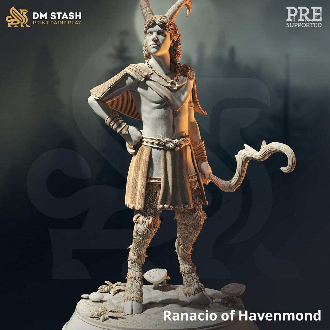 D&D Satyr Druid / Sorcerer RPG Model Ranacio of Havenmond - Etsy Australia
