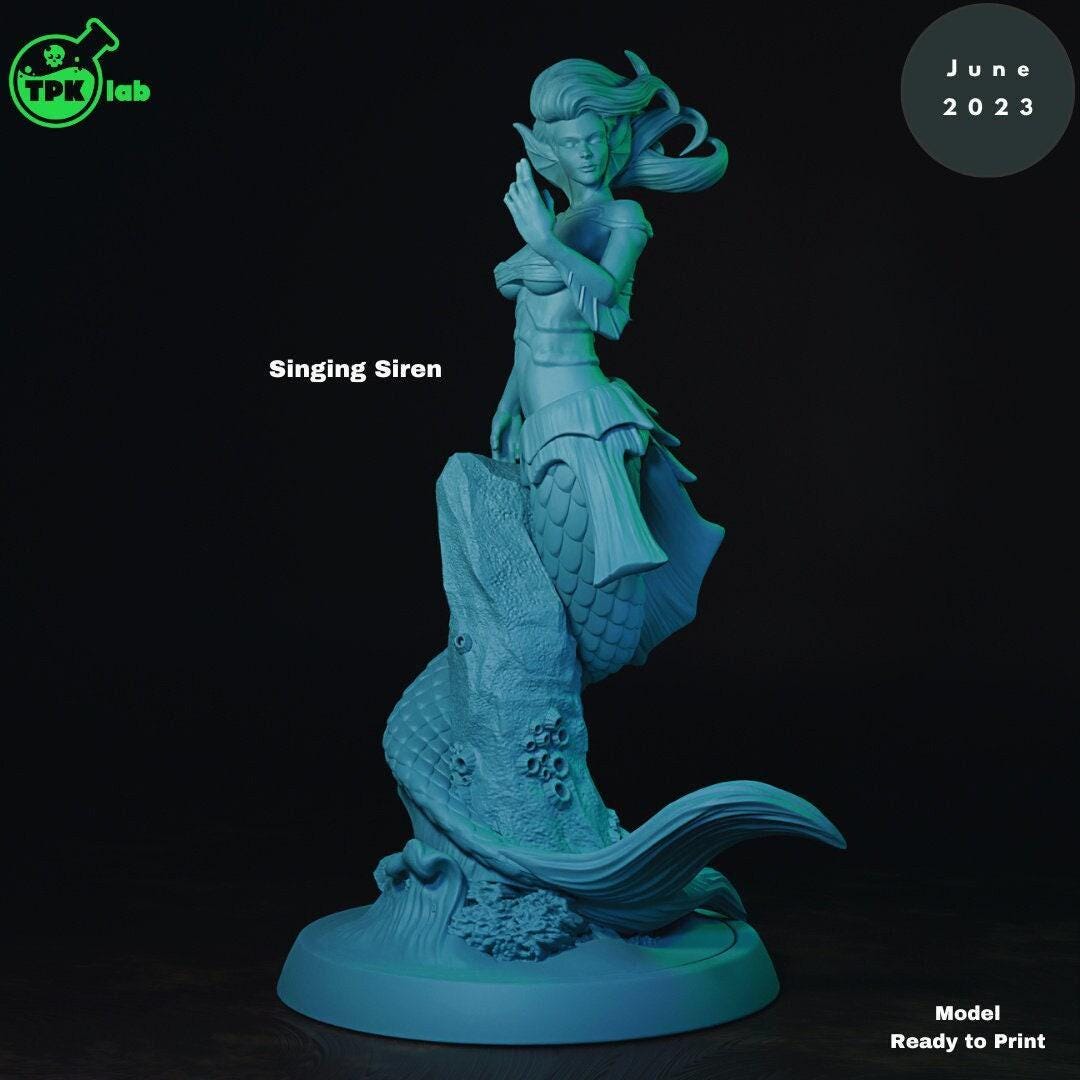 D&D Singing Siren | RPG Model | Singing Siren | by TPK LAB - Etsy