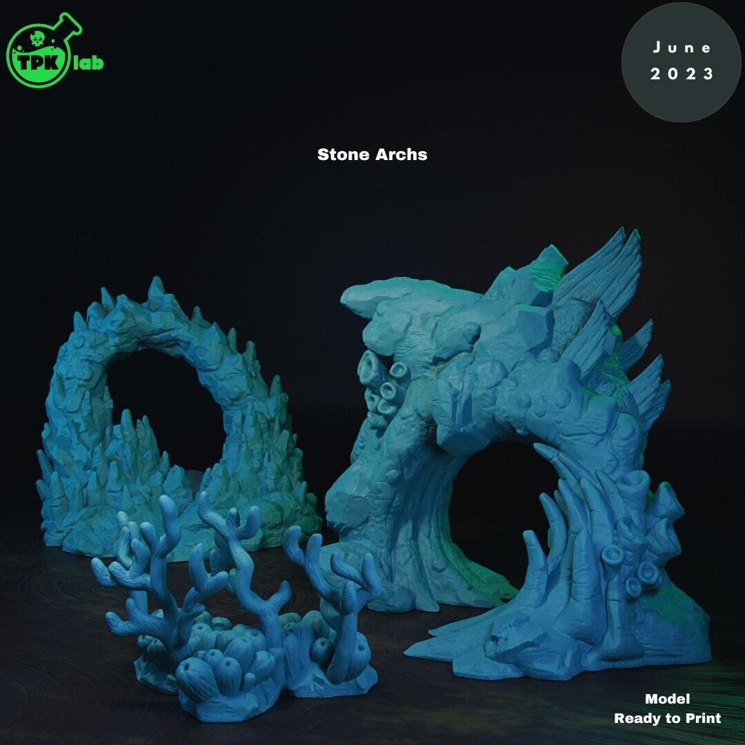 D&D Underwater Ocean Stone Arches | RPG Model | Stone Archs | by TPK ...