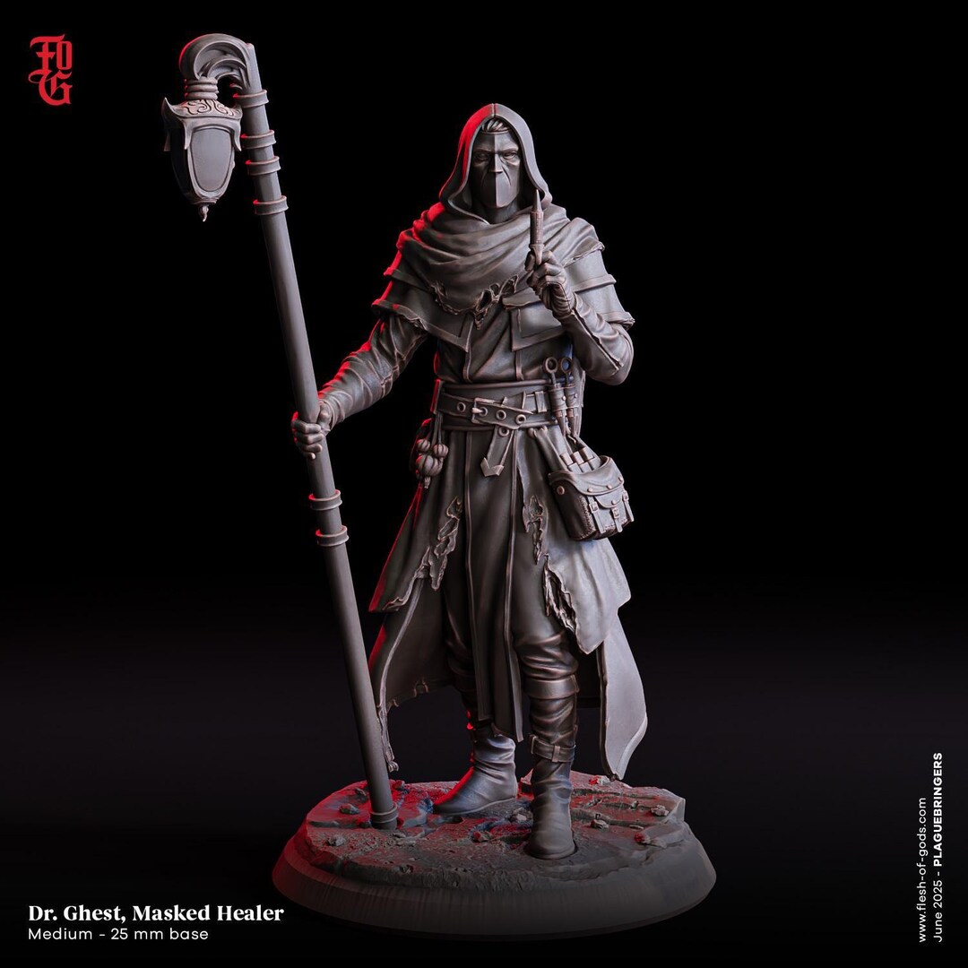 D&D Masked Healer / Cleric | RPG Model | Doctor Ghest, the Masked ...