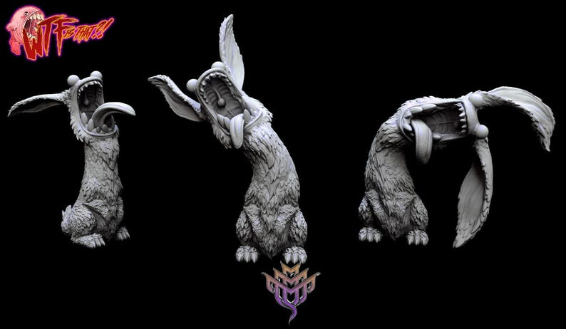 D&D Evil Rabbit Abomination | RPG Model | Cottontail Menaces by Mini ...