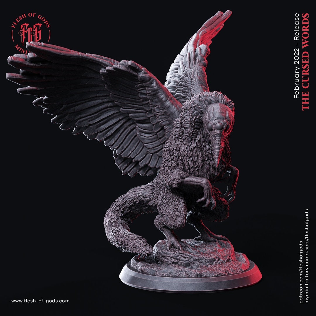 D&D Shadowfell Raven RPG Model Deep Crow by Flesh of Gods - Etsy