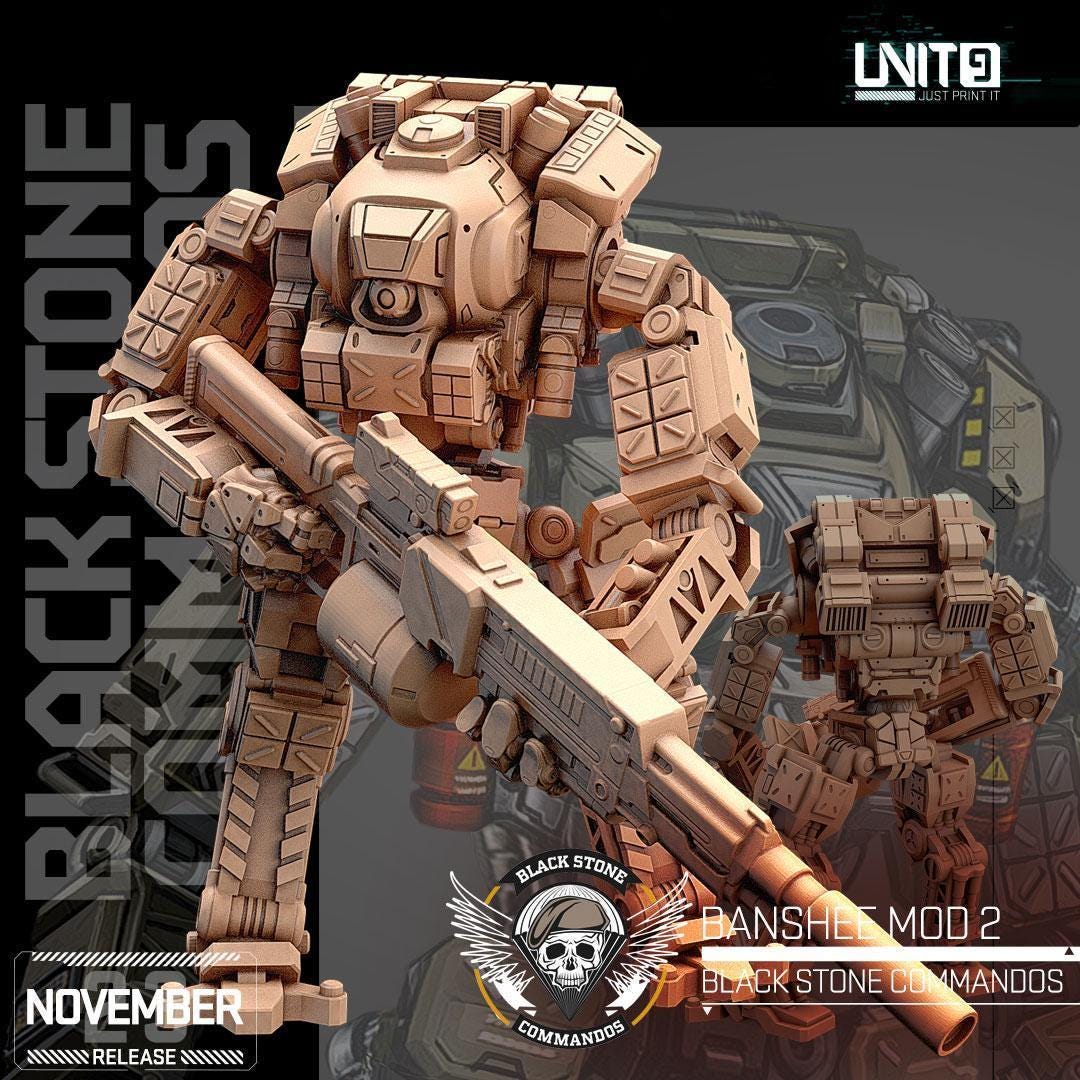 Cyberpunk Construction Drone With Jackhammer | RPG Model | Banshee by ...