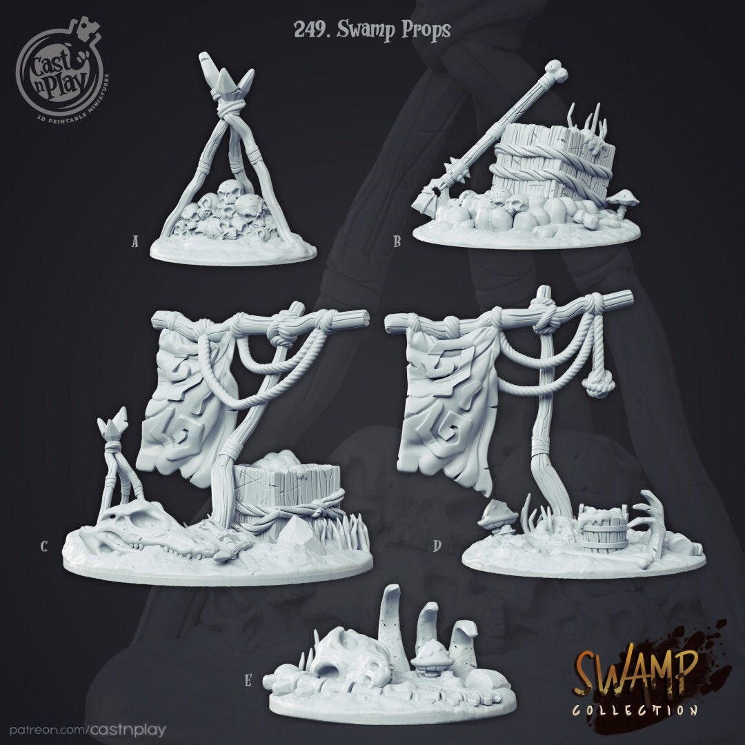 D&D Swamp Terrain RPG Model Swamp Props by Cast N Play - Etsy