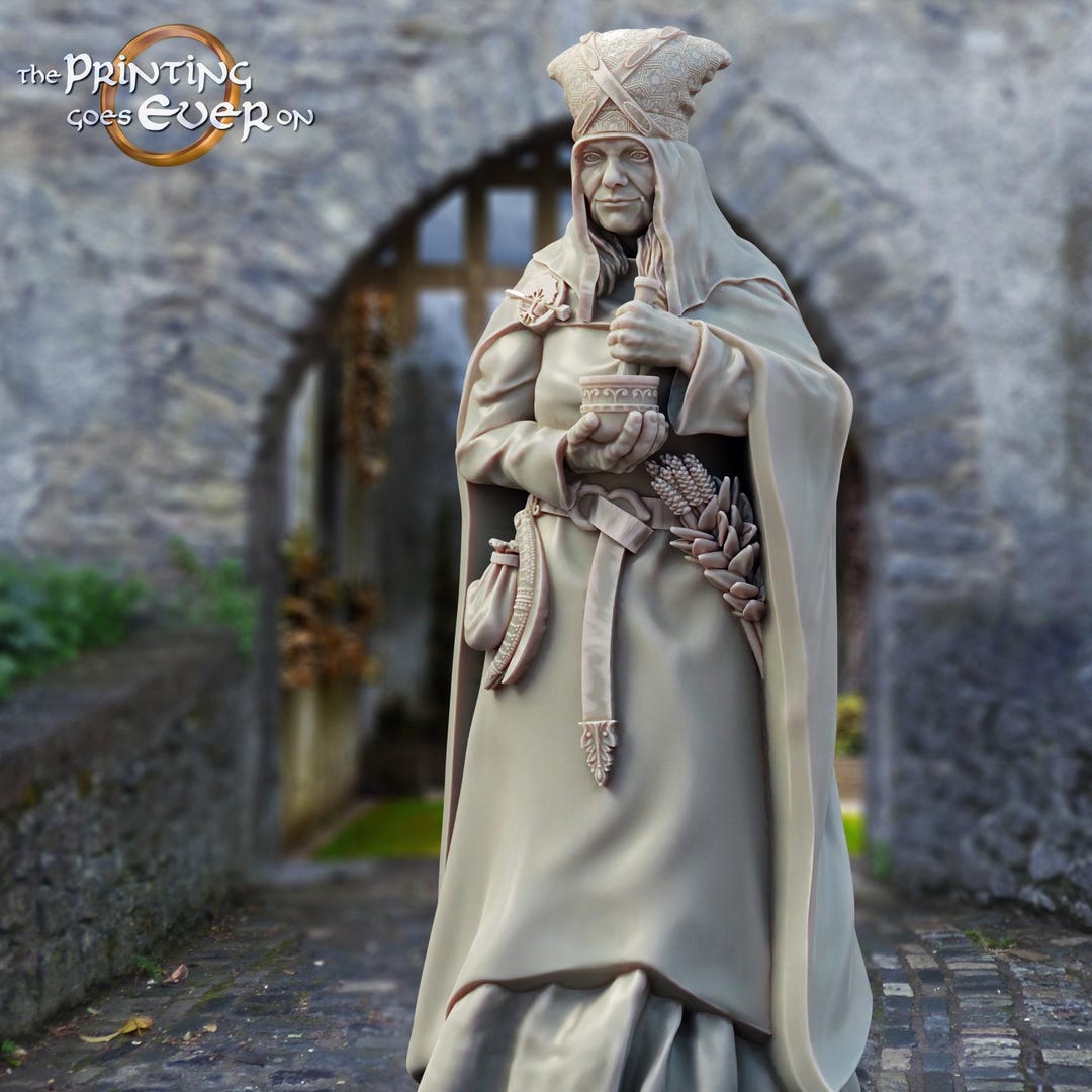D&D Old Herbal Healer NPC | RPG Model | Healer by the Printing Goes ...