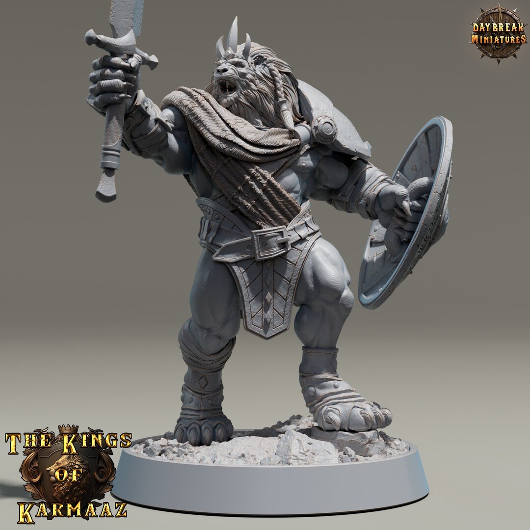 D&D Tabaxi Lion Champion RPG Model King Goldenmane by Daybreak ...