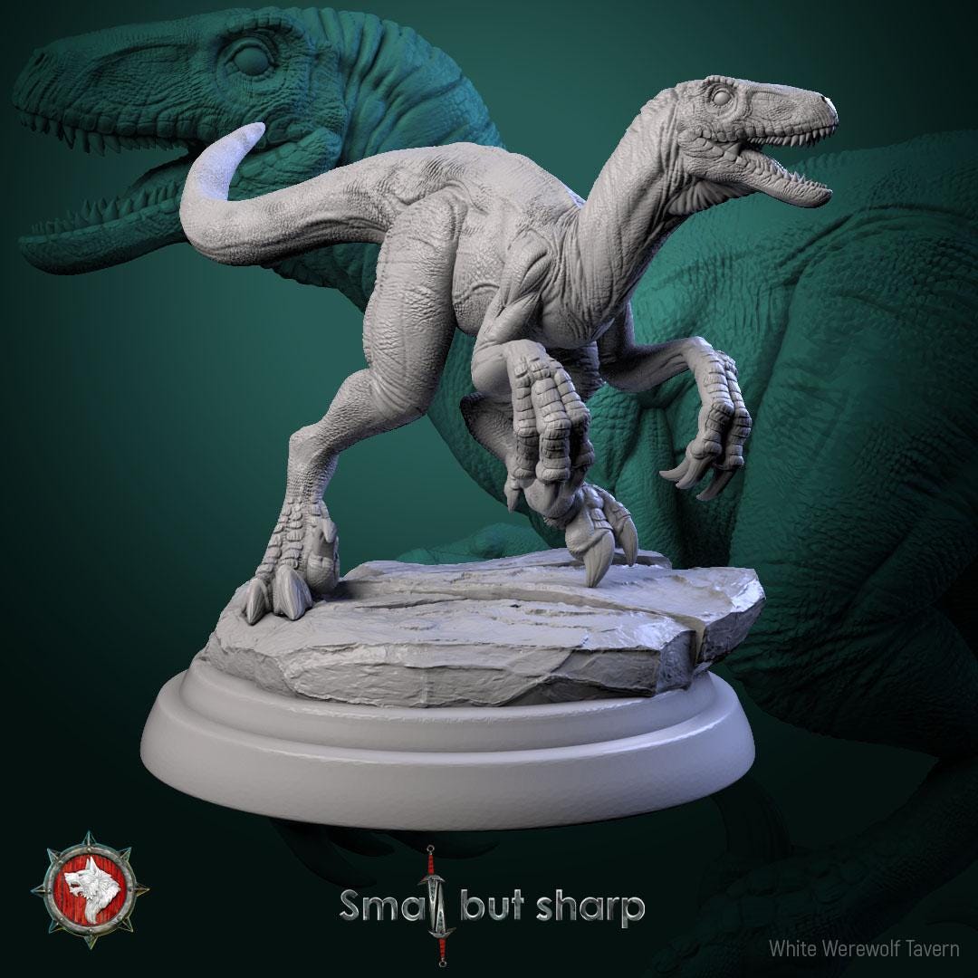 D&D Raptor | RPG Model | Halfings Dino Mount V3 by White Werewolf ...