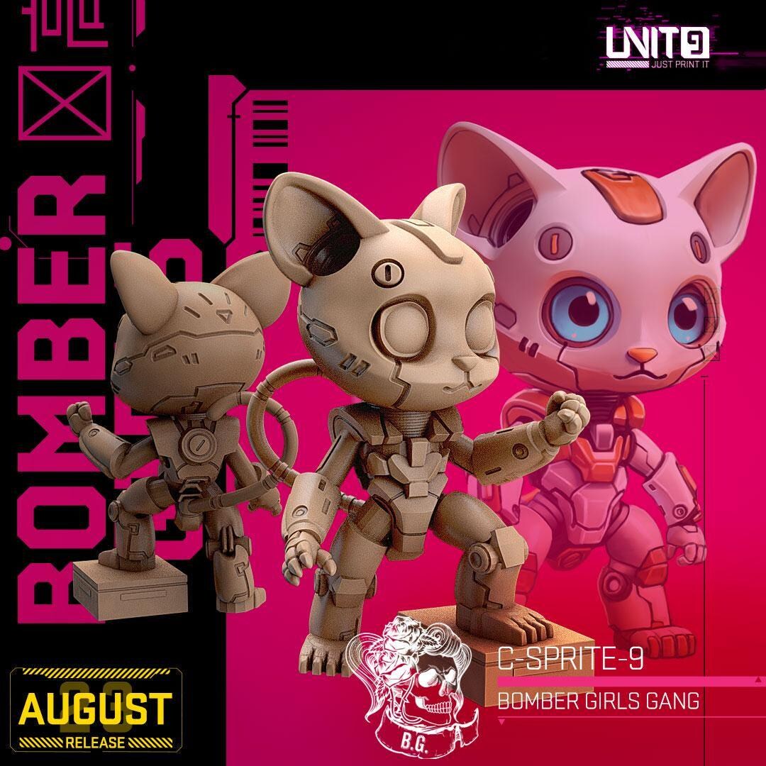 Cyberpunk Kawaii Kitty Bot | RPG Model | C-sprite-9 by Unit9 - Etsy