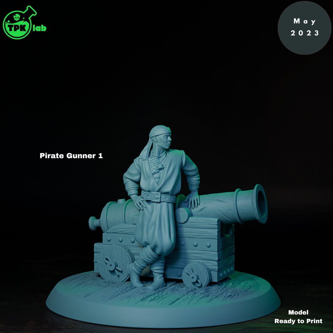 D&D Pirate Cannon Gunners RPG Model Pirate Gunners by TPK LAB - Etsy