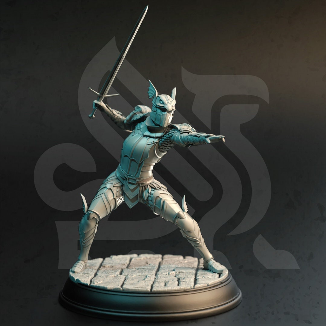 D&D Female Holy Paladin RPG Model Golden Griffin Vanguard by DM Stash ...