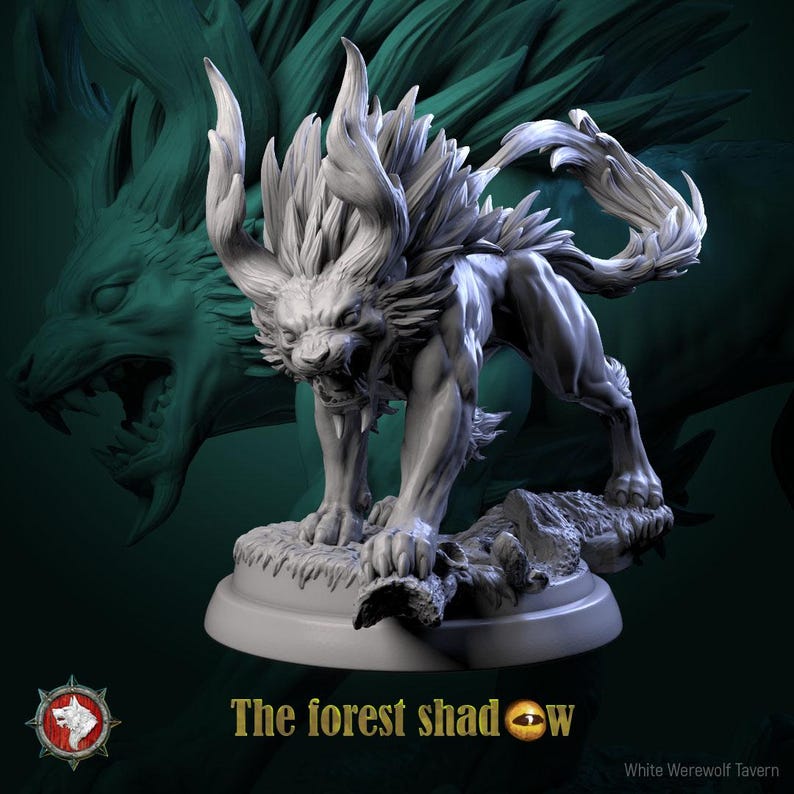 D&D Fey Wolf Guardian | RPG Model | Forest Monster V6 by White Werewolf ...
