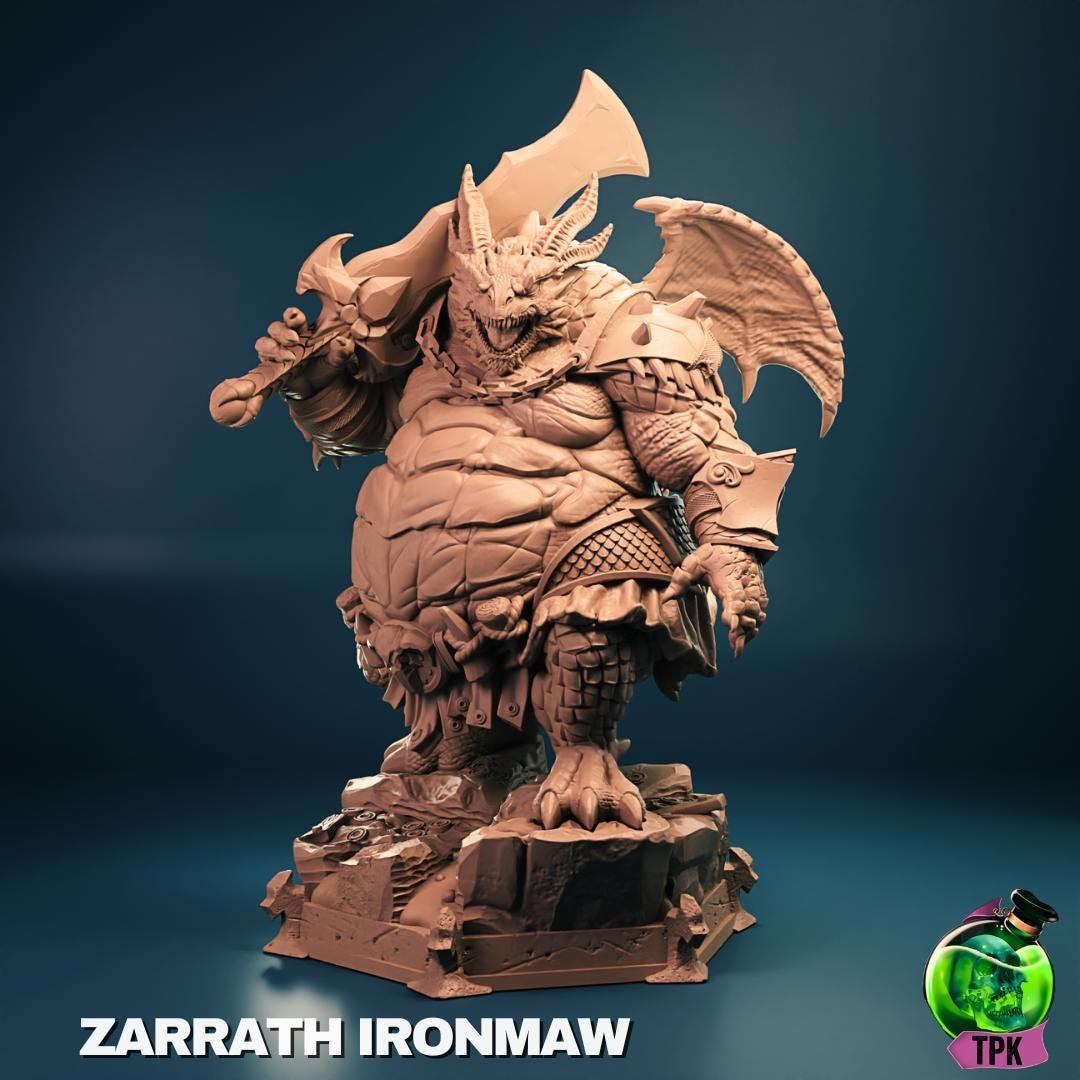 D&D Fat Dragonborn Barbarian | RPG Model | Zarrath Ironmaw by TPK LAB ...
