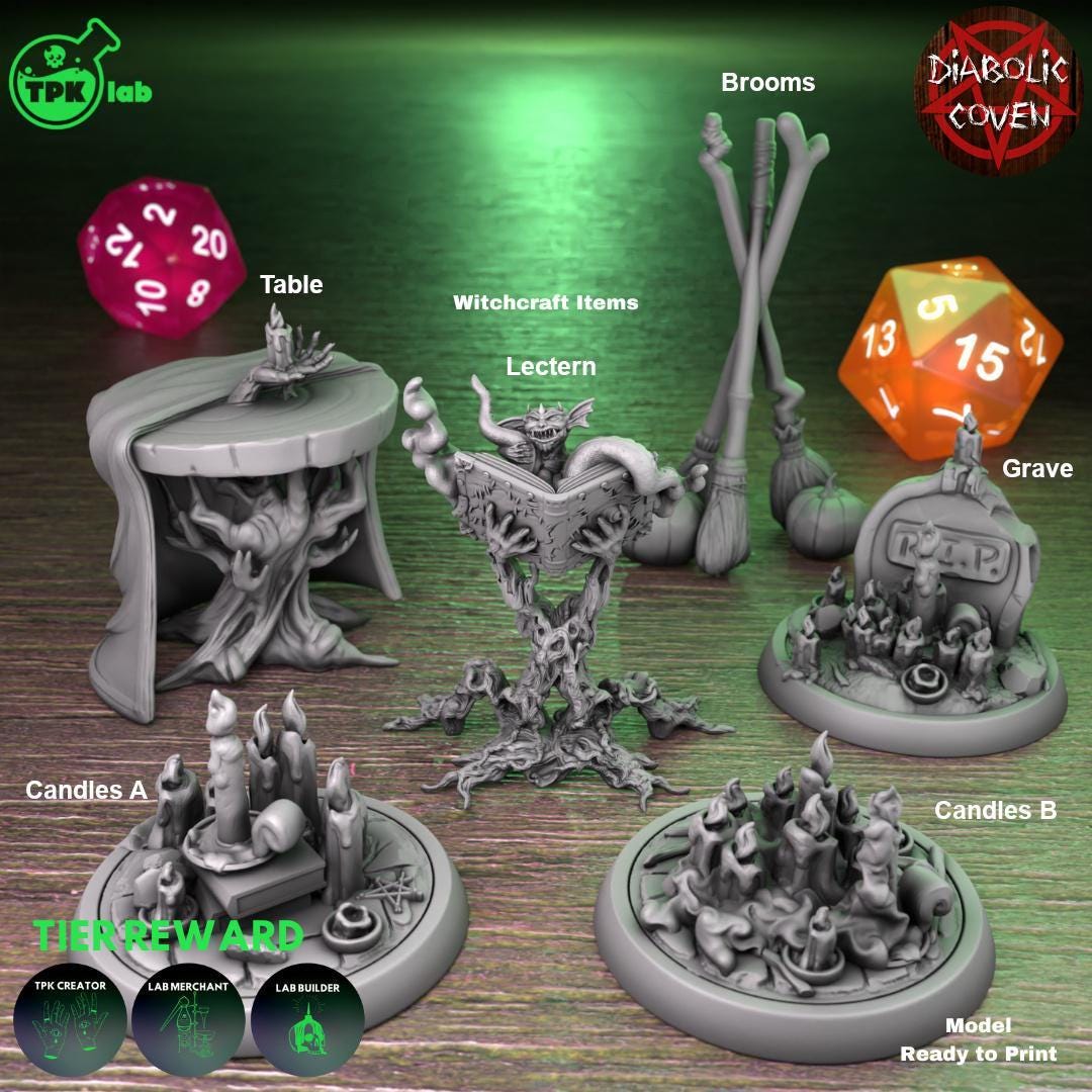 D&D Witchcraft Items Scenery | RPG Model | Witchcraft Items by TPK LAB ...