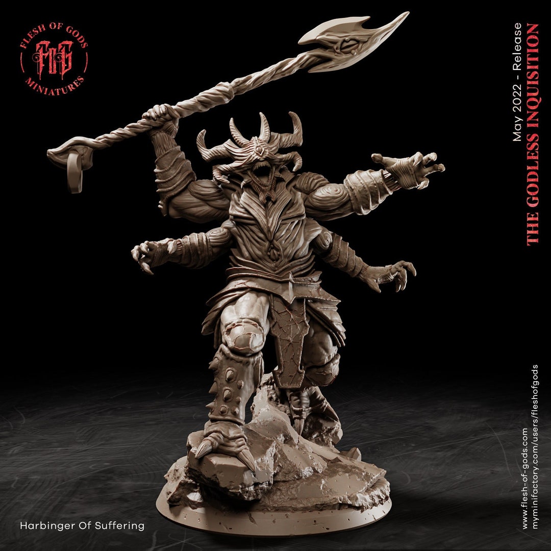 D&D Demon Leader Harbinger RPG Model Harbinger of Suffering by Flesh of ...