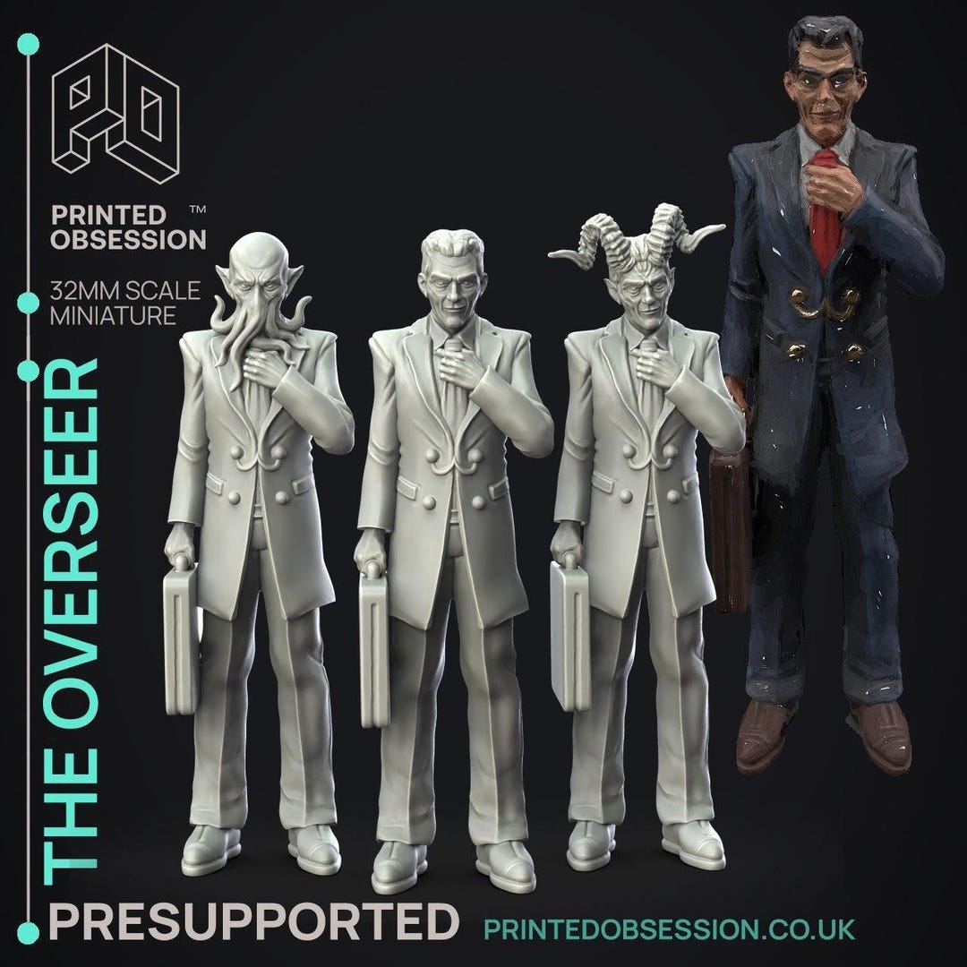 D&d/shadowrun Corpo in a Suit | RPG Model | the Overseer | by Printed ...