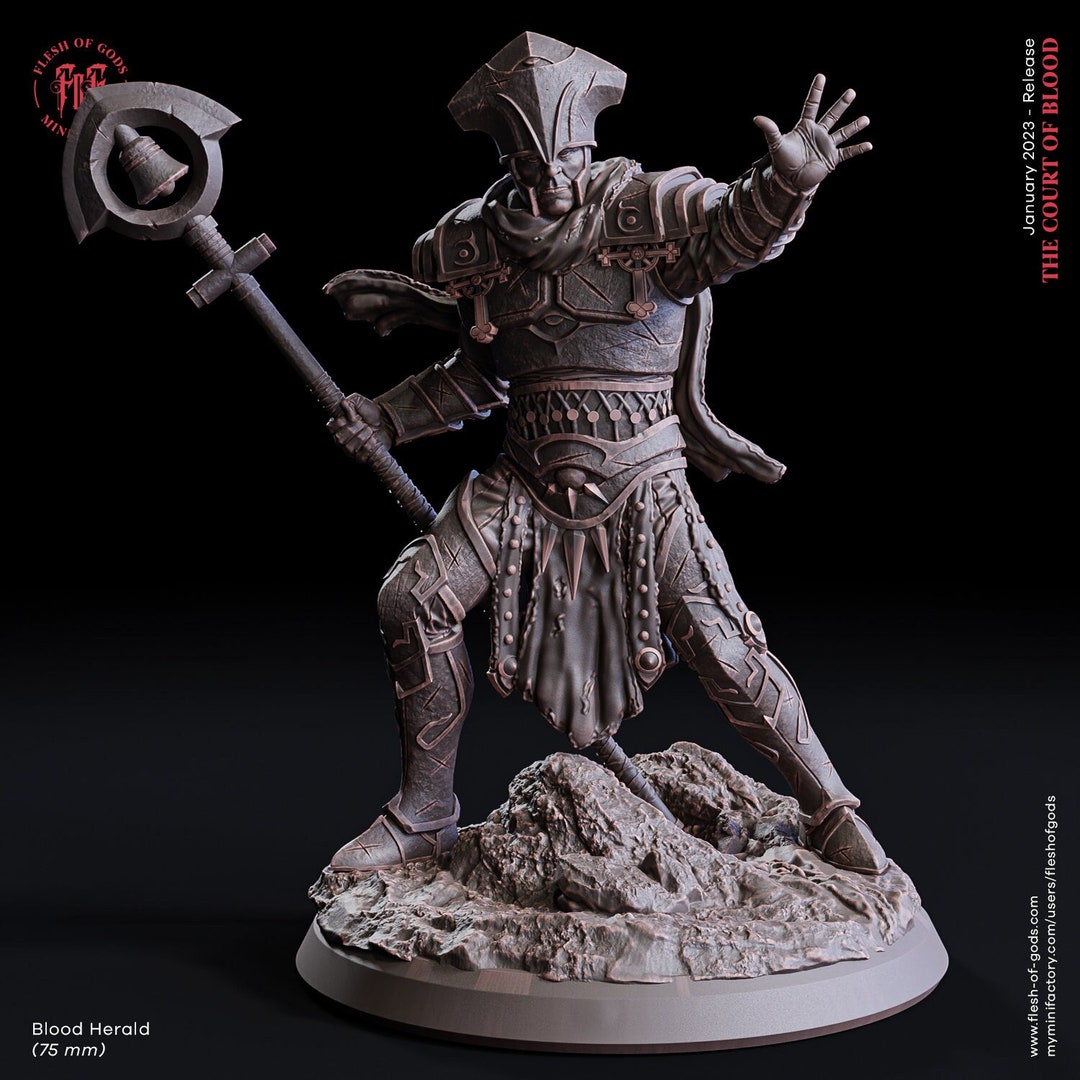 D&D Blood Cleric RPG Model Blood Herald by Flesh of Gods - Etsy