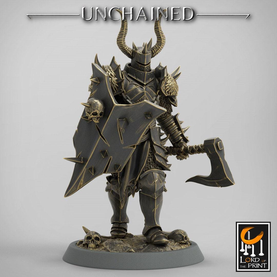 D&D Black Knight Vanguard | RPG Model | King Olaf's Axe and Shield ...