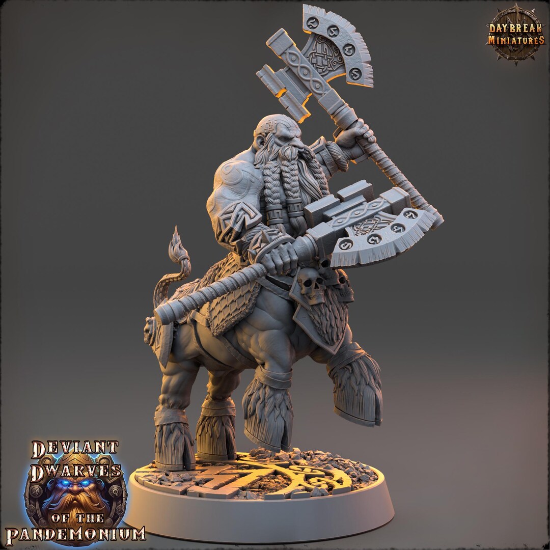 D&D Dwarf Centaur Viking With Axes | RPG Model | Konner Lordslayer | by ...