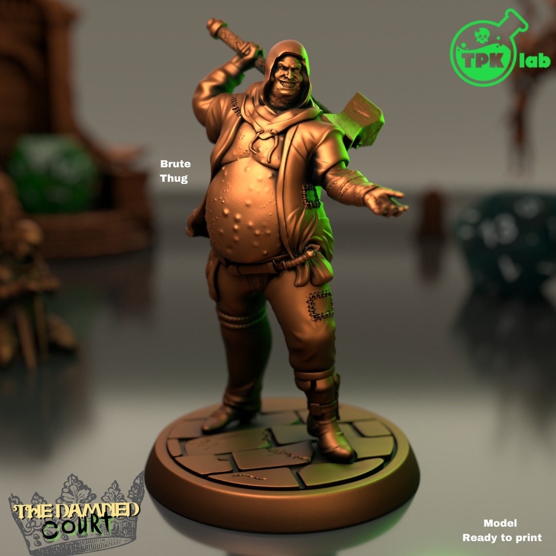 D&D Fat Rogue RPG Model Brute Thug by TPK LAB - Etsy