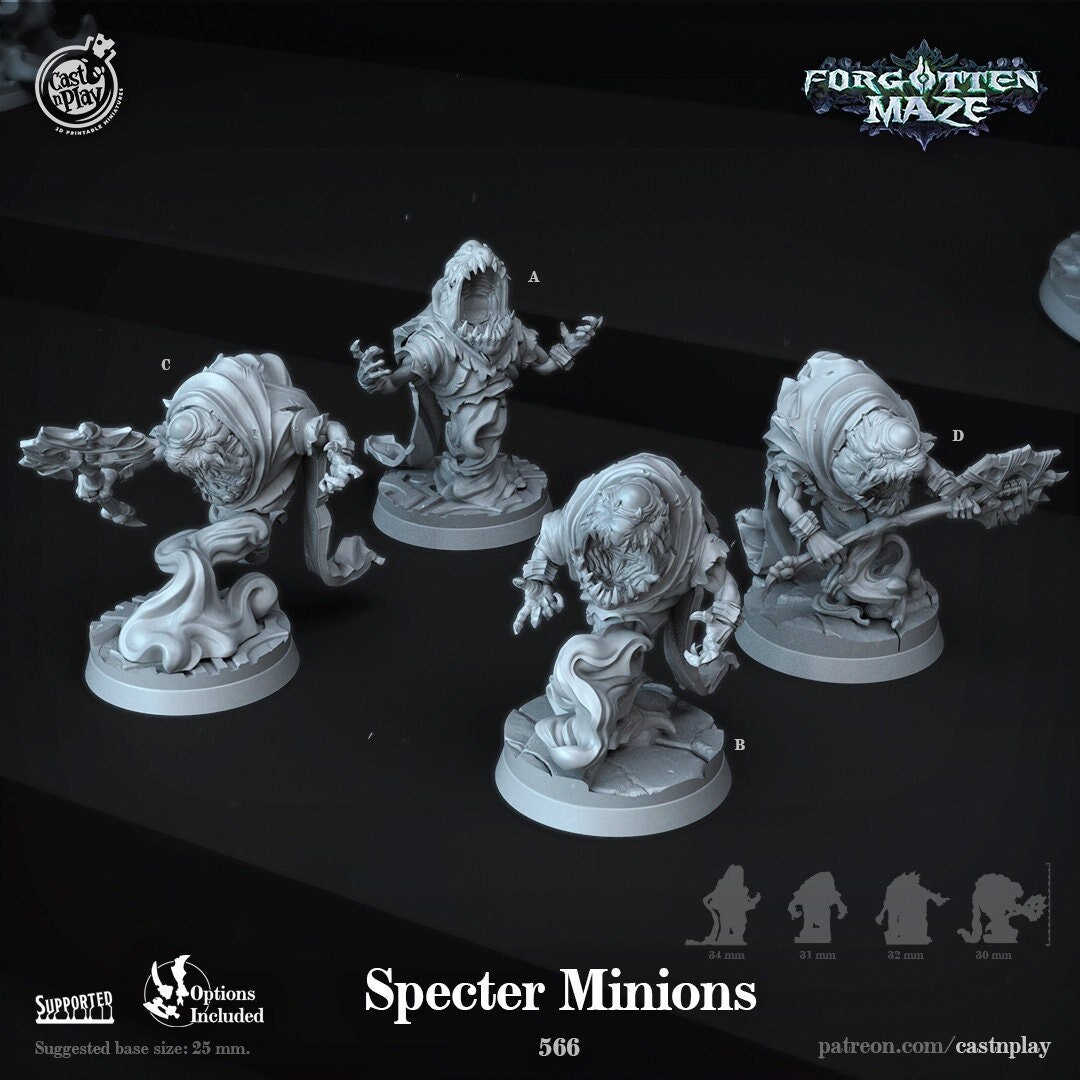 D&D Specter Minions RPG Model Specter Minions by Cast N Play - Etsy
