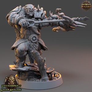 D&D Orc Battle Ranger RPG Model Poler Gagg by Daybreak Miniatures - Etsy