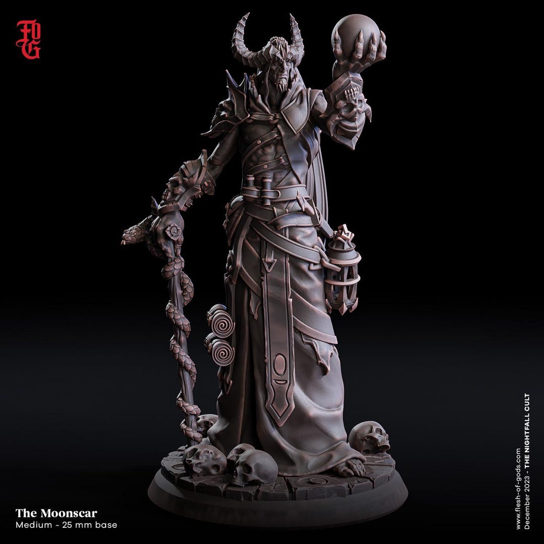 D&D Evil Tiefling Mage | RPG Model | the Moonscar | by Flesh of Gods - Etsy