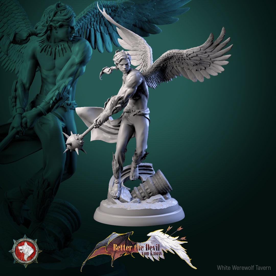D&D Aasimar / Angel Cleric With Morning Star | RPG Model | Angel ...