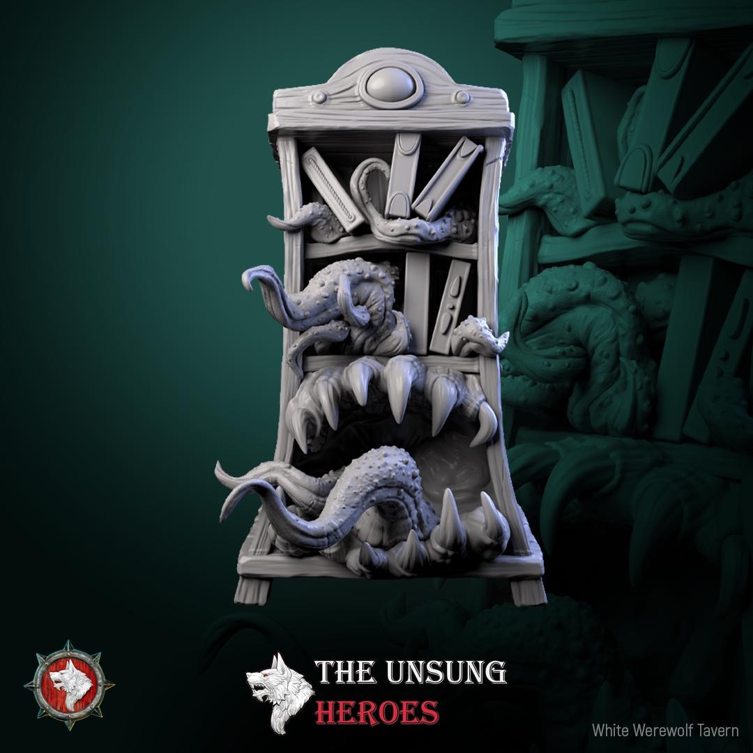 D&D Mimic Bookshelf | RPG Model | Mimic Bookshelf by White Werewolf ...