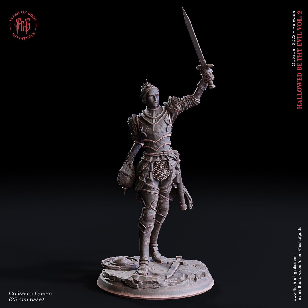 D&D Female Fighter / Gladiator RPG Model Coliseum Queen by Flesh of ...
