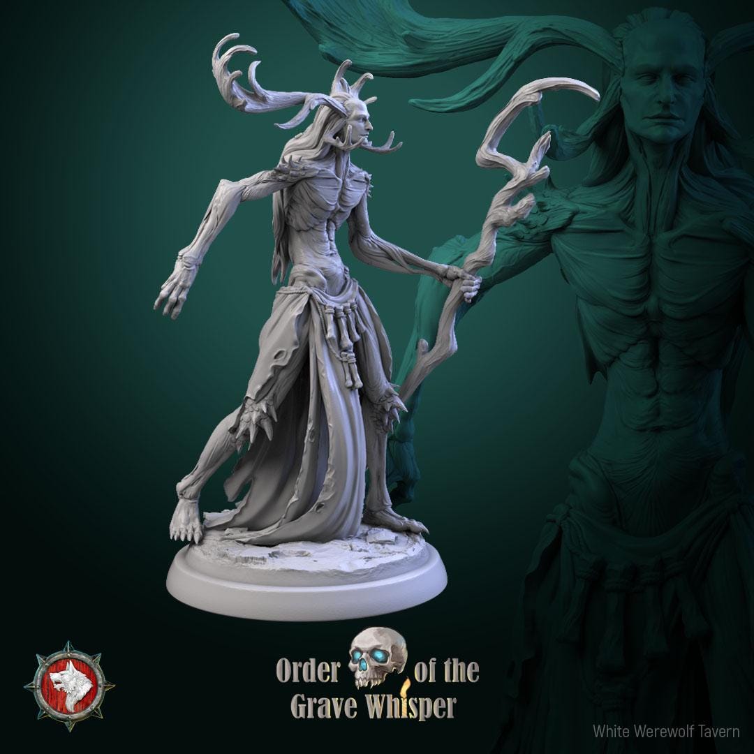 D&D Dark Forrest Spirit Druid | RPG Model | Dark Creature V2 by White ...