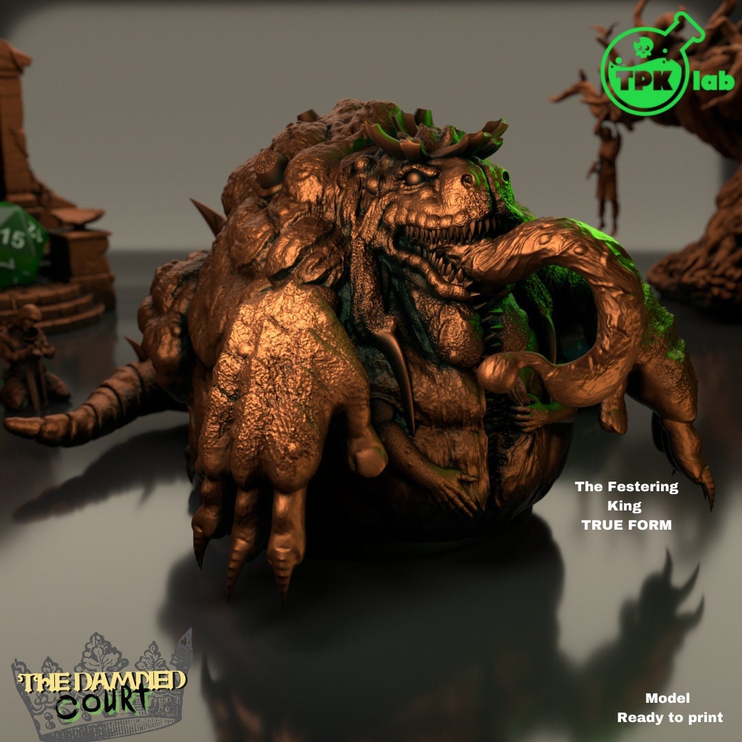 D&D Abyssal / Gluttonous Demon RPG Model the Festering King's True Form ...