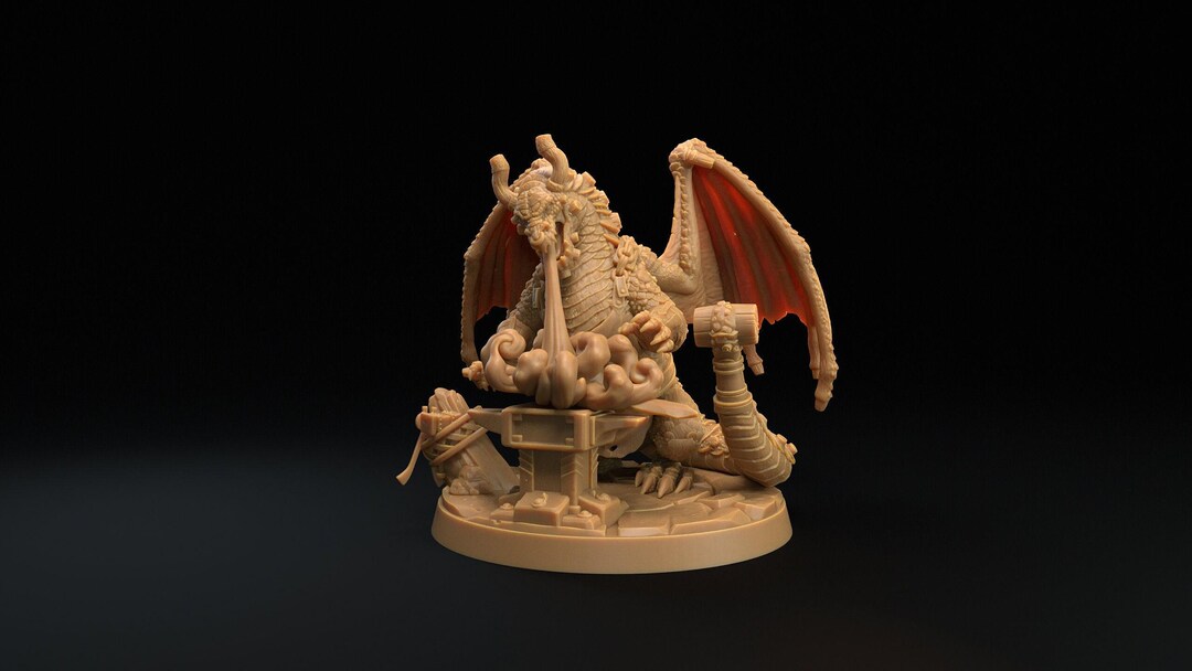 D&D Blacksmith Dragon | RPG Model | Sussor the Molten - Dragon Form ...
