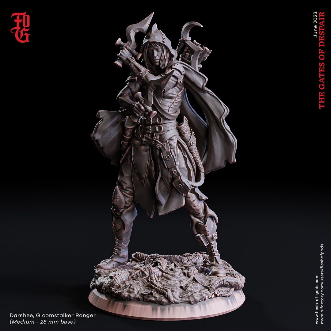 D&D Female Gloom Stalker Ranger RPG Model Darshee, Gloomstalker Ranger ...