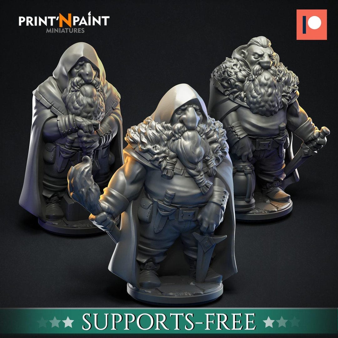D&D Duergar Dwarf Miners | RPG Model | Dwarf Explorers | by Print'n ...