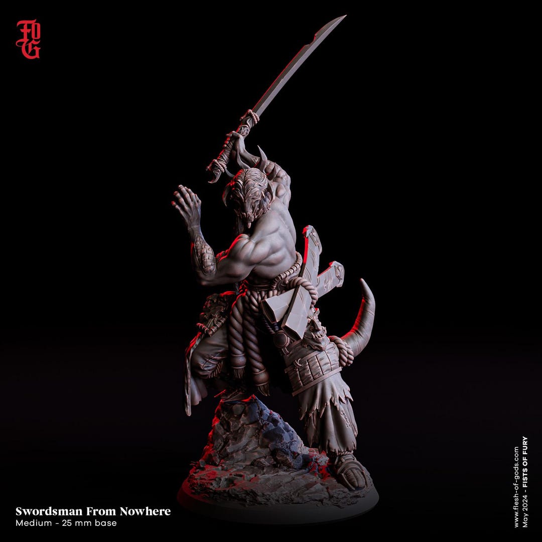 D&D Half-demon Samurai Fighter RPG Model Swordsman From Nowhere by ...