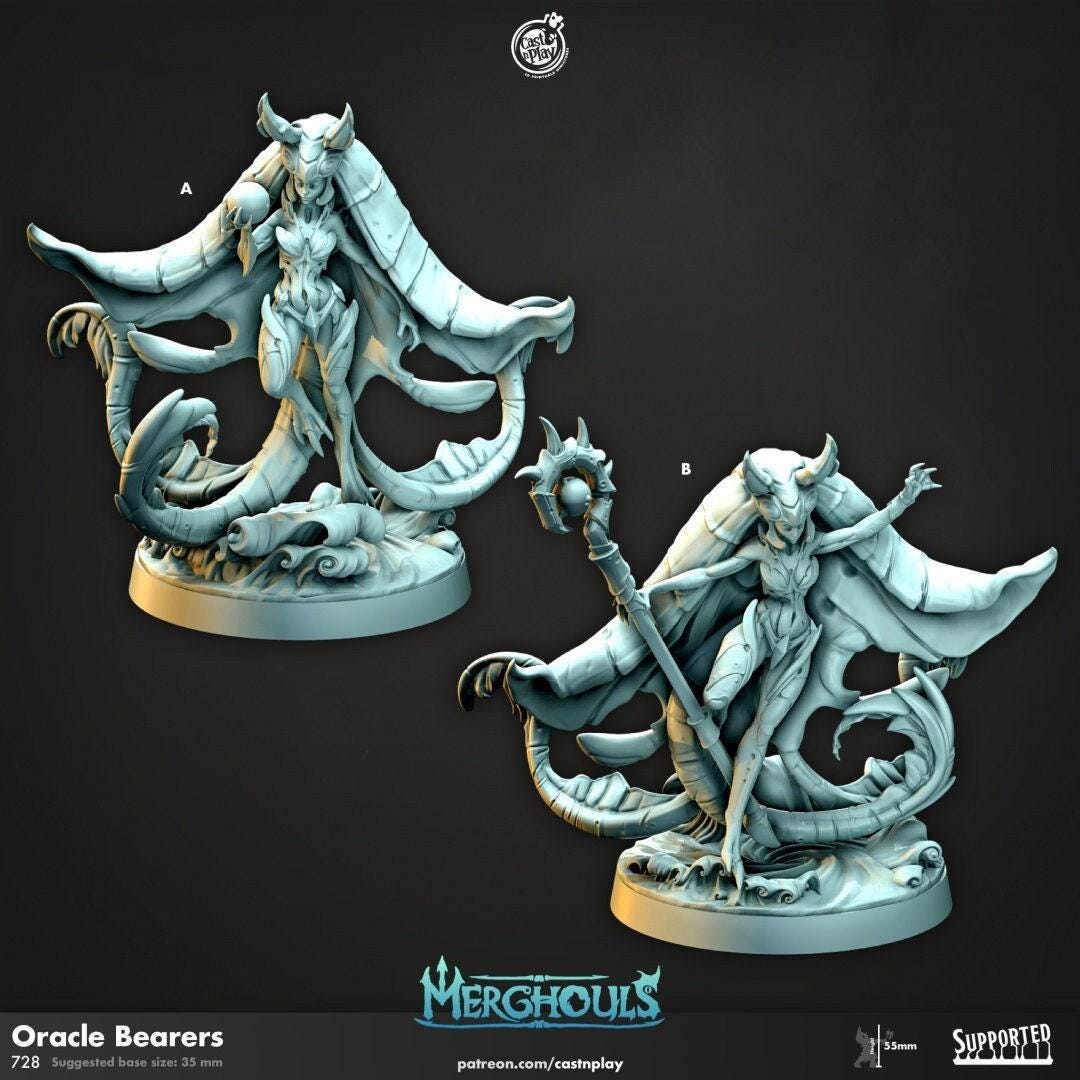 D&D Female Merfolk Sorcerer | RPG Model | Oracle Bearers | by Cast N ...