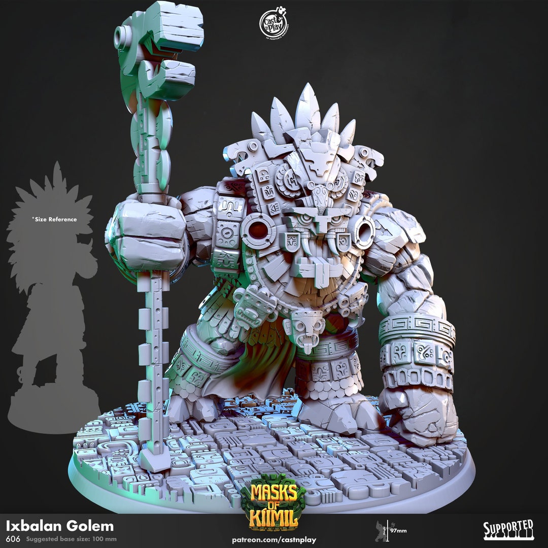 D&D Aztec Construct RPG Model Ixbalan Golem by Cast N Play - Etsy