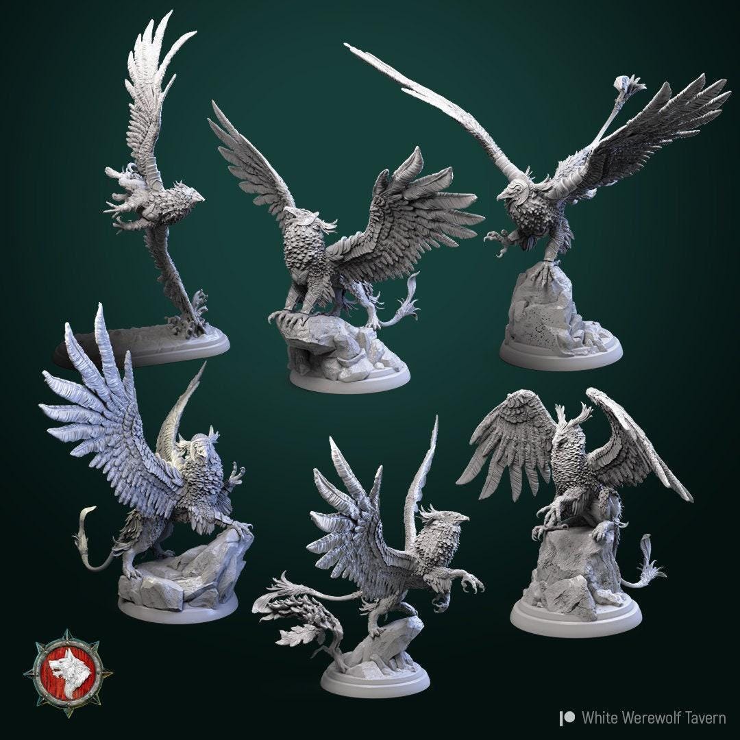 D&D Griffins | RPG Model | Griffons | by White Werewolf Tavern - Etsy