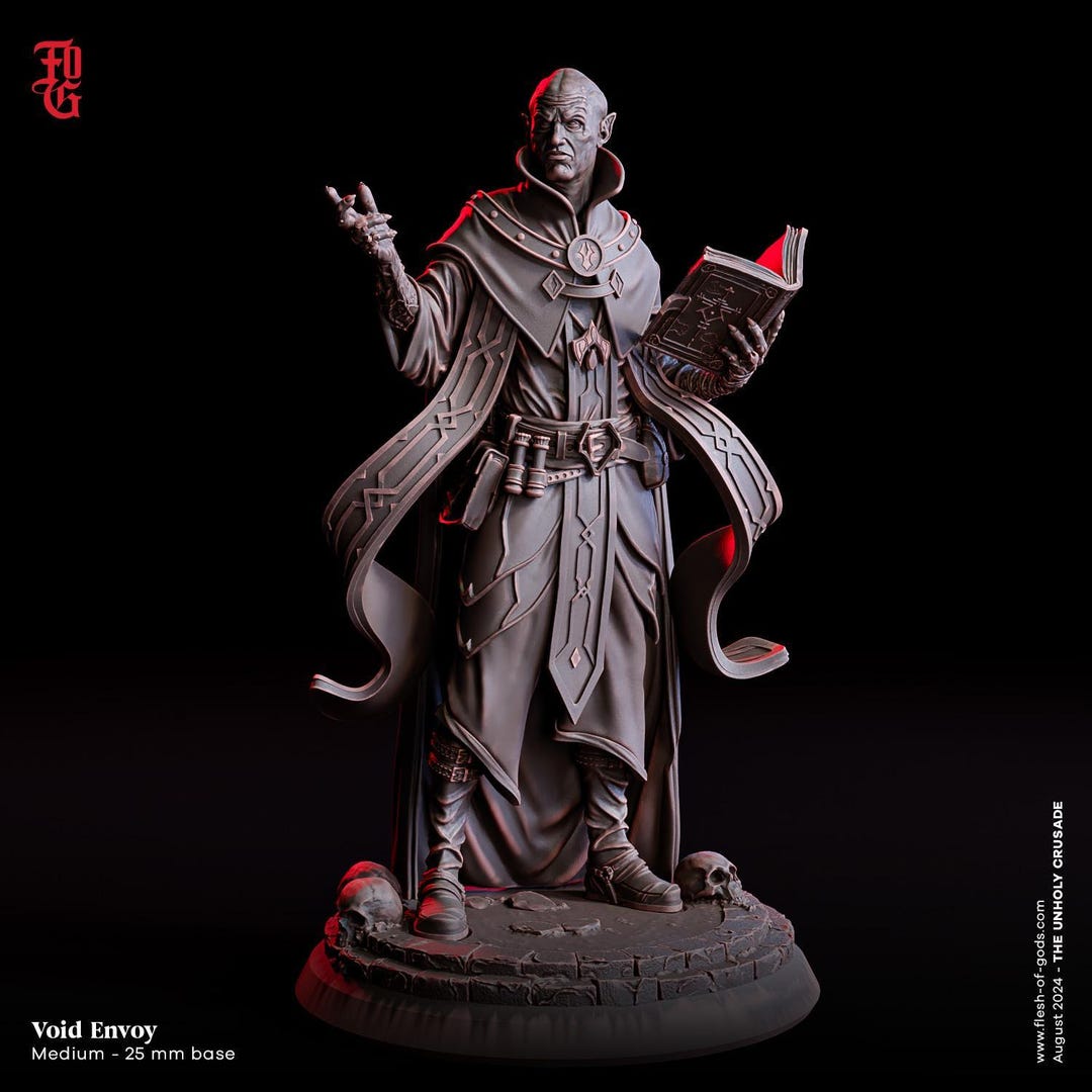 D&D Evil Wizard / Warlock | RPG Model | Void Envoy by Flesh of Gods - Etsy