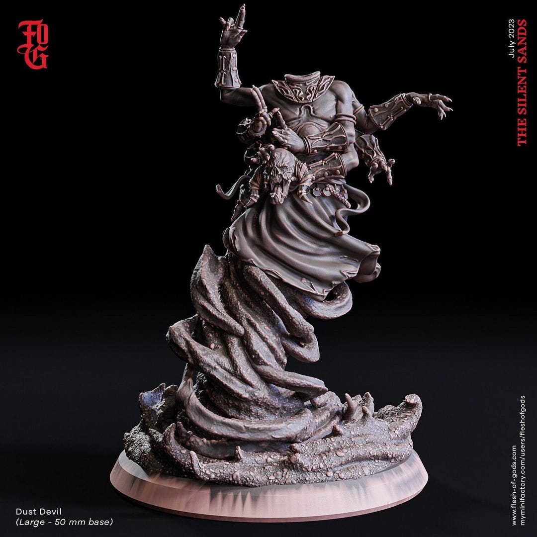 D&D Desert Wraith | RPG Model | Dust Devil | by Flesh of Gods - Etsy