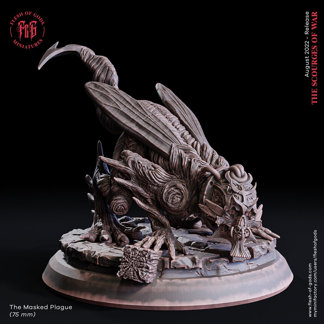 D&D Masked Plague Demon RPG Model by Flesh of Gods - Etsy