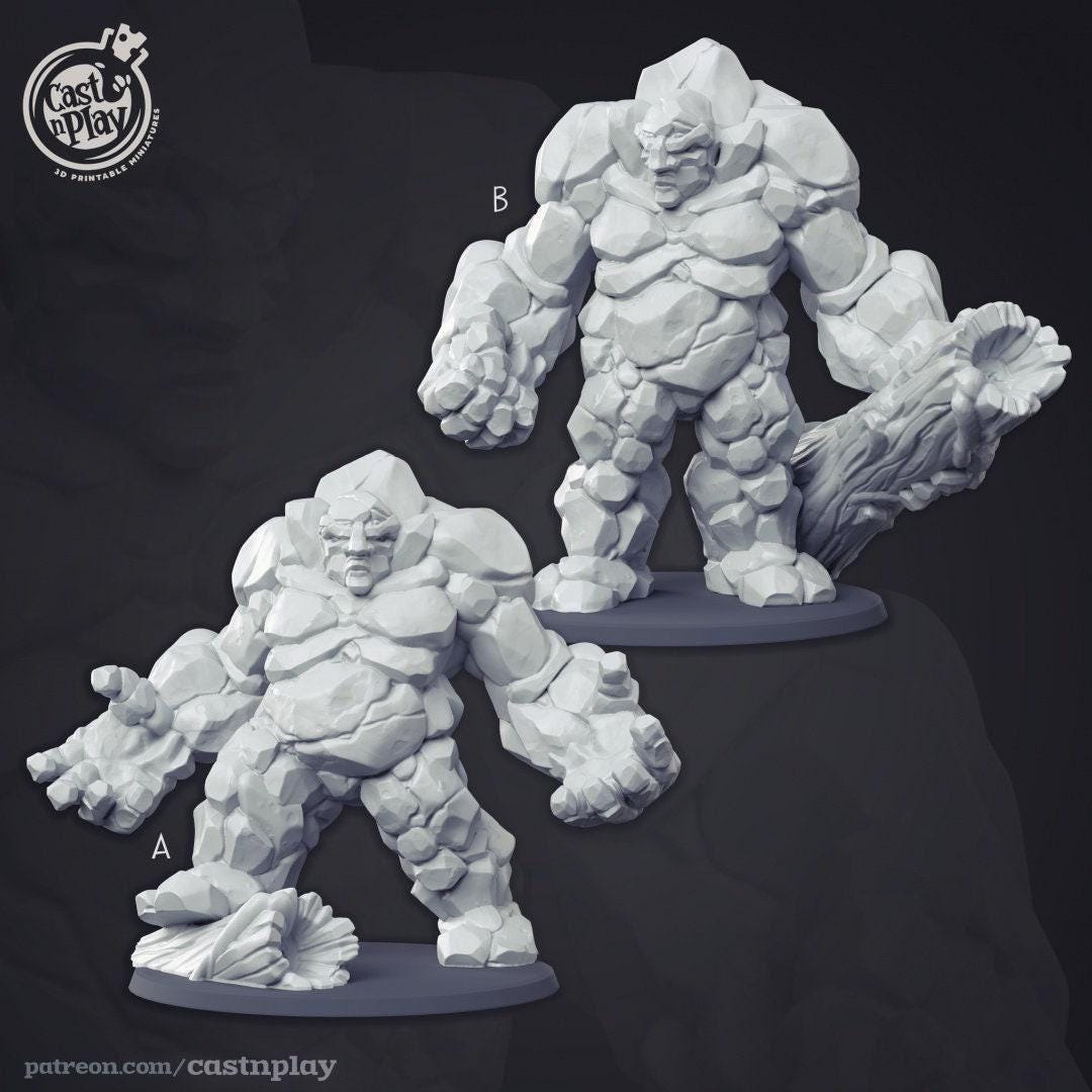 D&D Stone Giant Golems | RPG Model | Stone Giants | by Cast N Play - Etsy