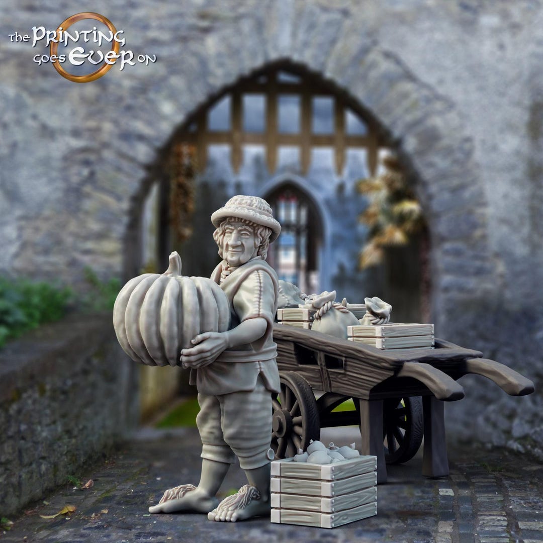 D&D Halfling Vegetable Merchant With Cart NPC | RPG Model | Halfling ...