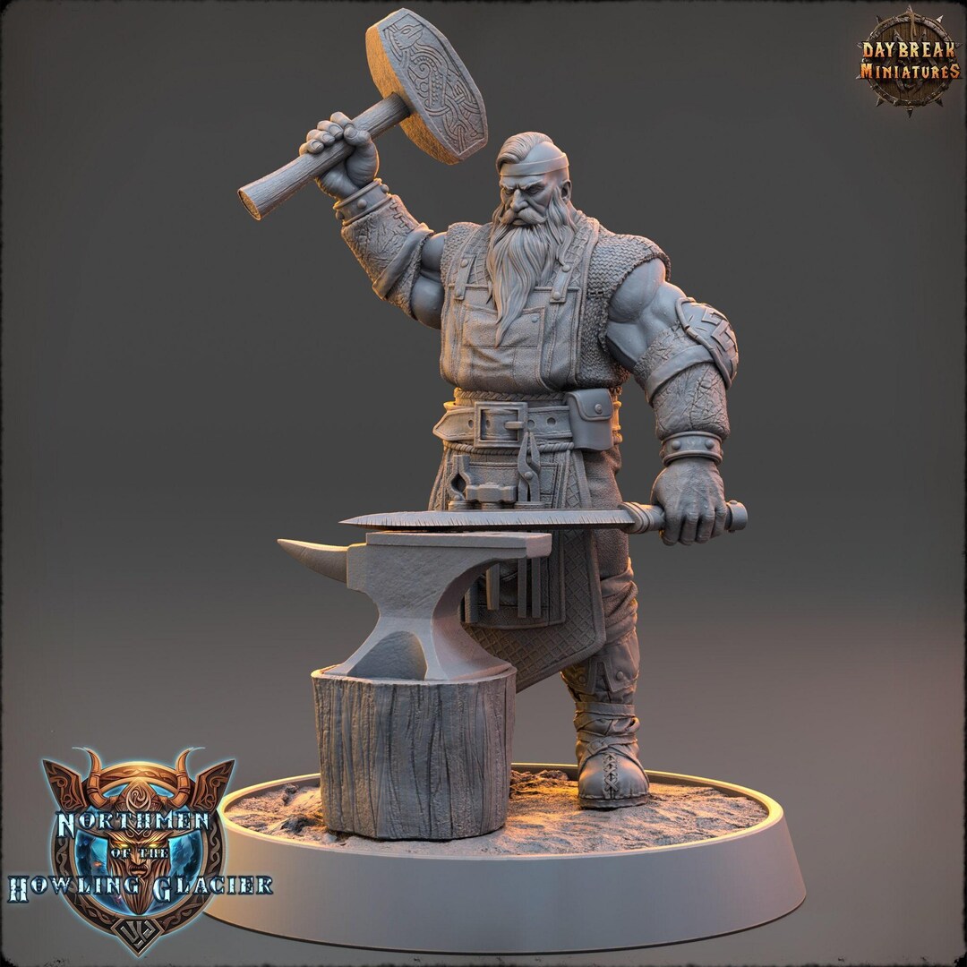 D&D Viking Artificer Blacksmith | RPG Model | Varg Firebrand | by ...